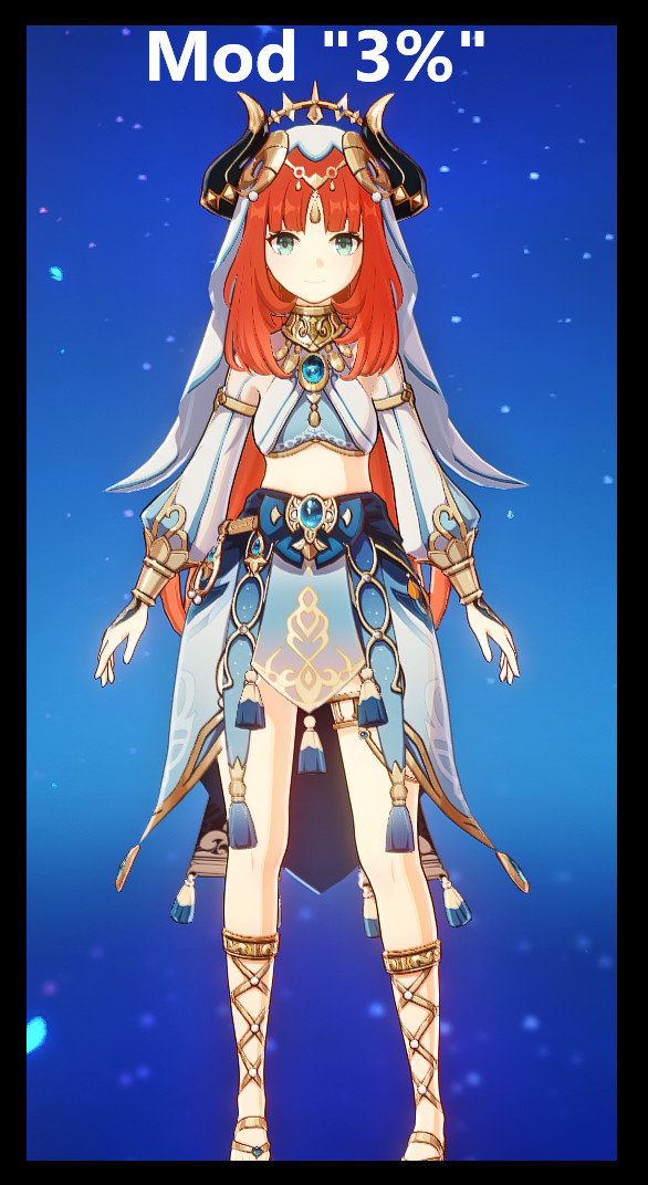 Nilou "3%" Thiccer + 4k + 6 Variants + 2 Versions Mod for Genshin ...