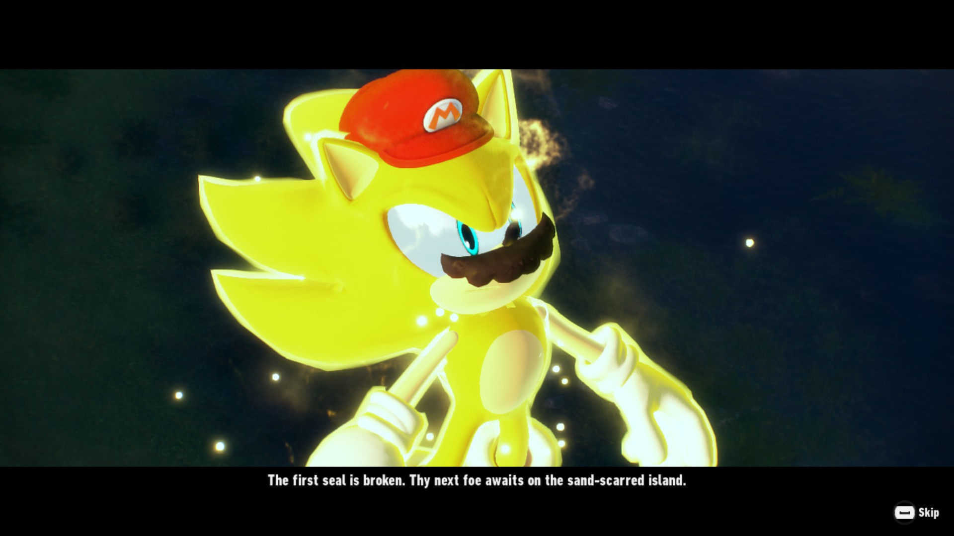 Sonic in Mario's outfit Mod for Sonic Frontiers | Frontiers Mods