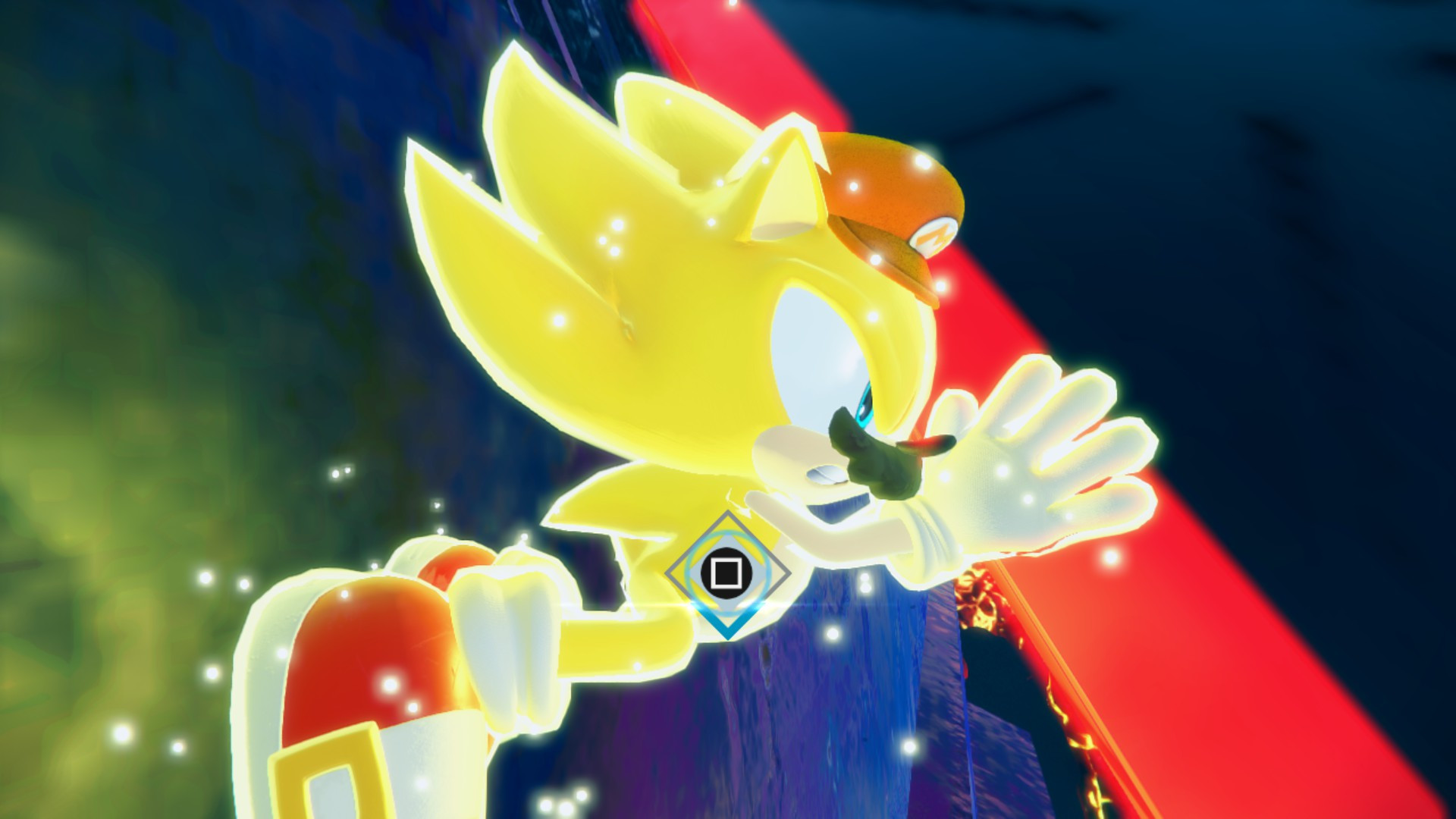 Sonic in Mario's outfit Mod for Sonic Frontiers | Frontiers Mods