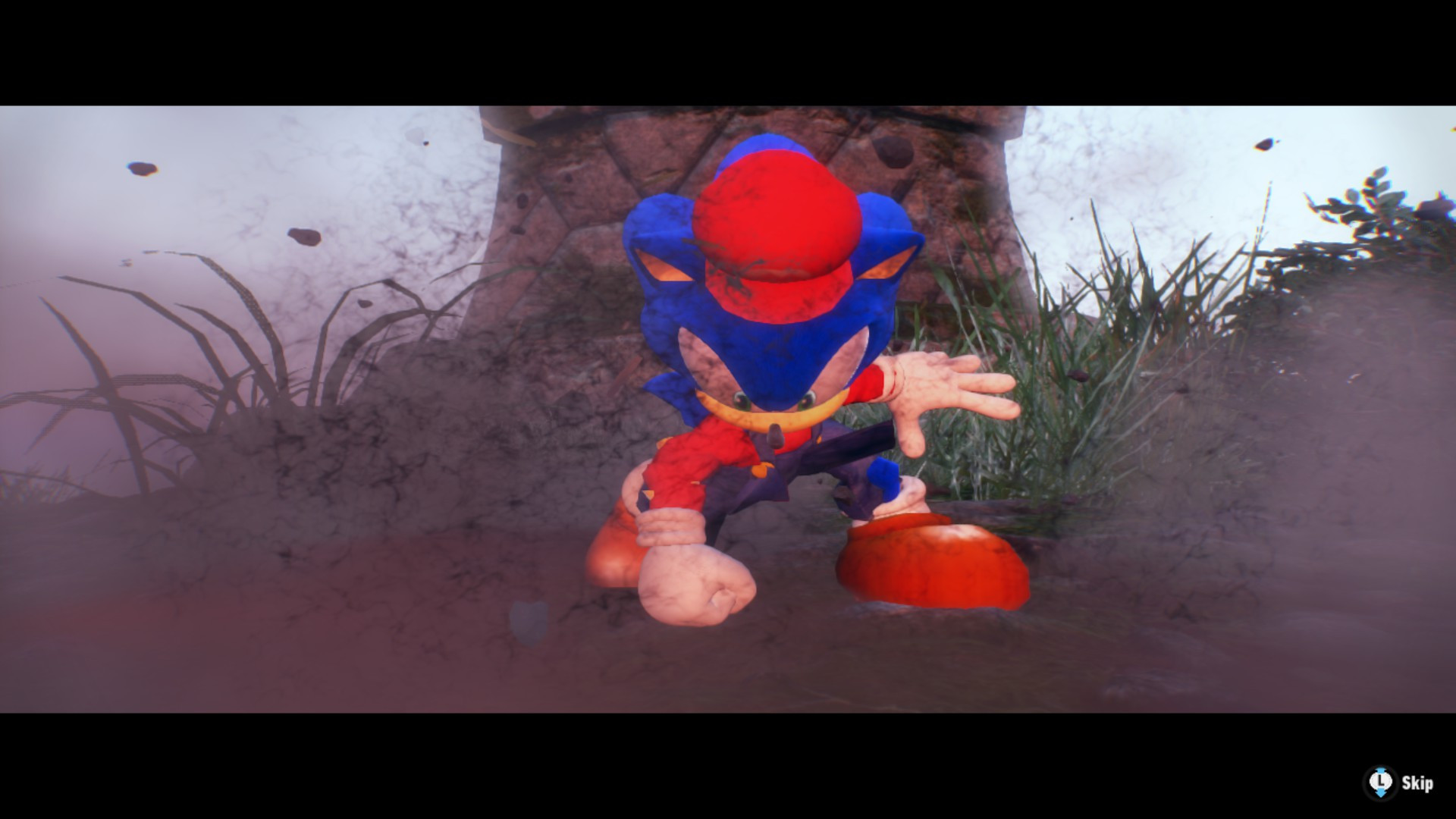 Sonic in Mario's outfit Mod for Sonic Frontiers | Frontiers Mods