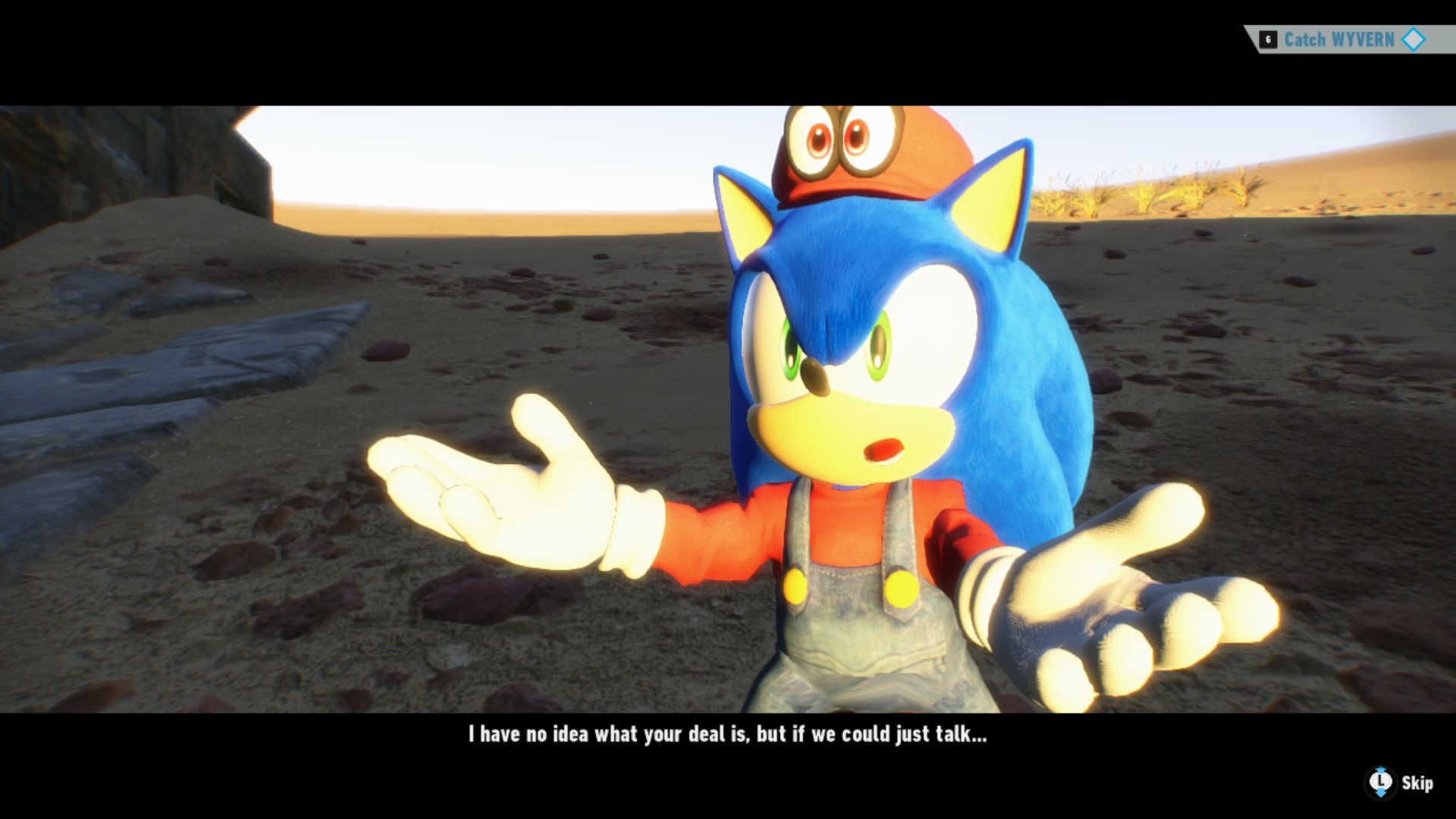 Sonic in Mario's outfit Mod for Sonic Frontiers | Frontiers Mods