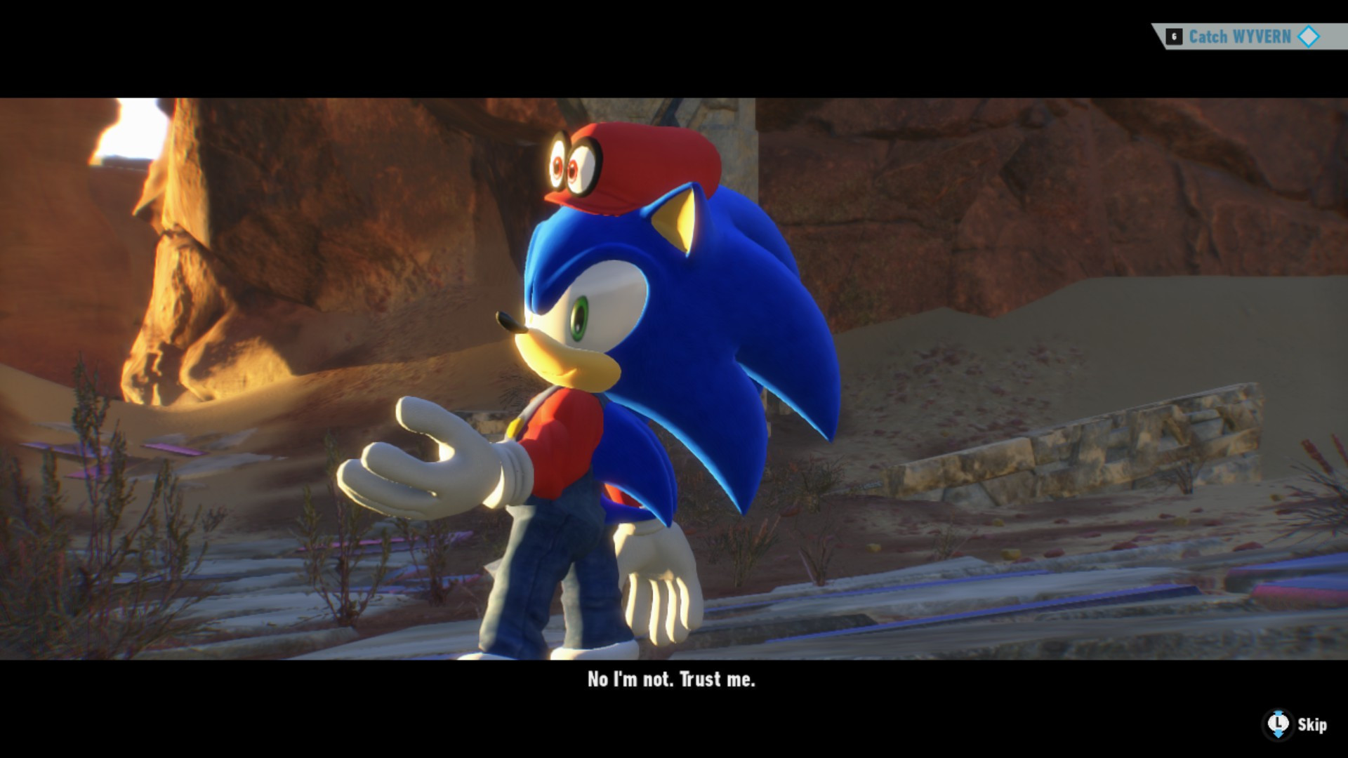 Sonic in Mario's outfit Mod for Sonic Frontiers | Frontiers Mods