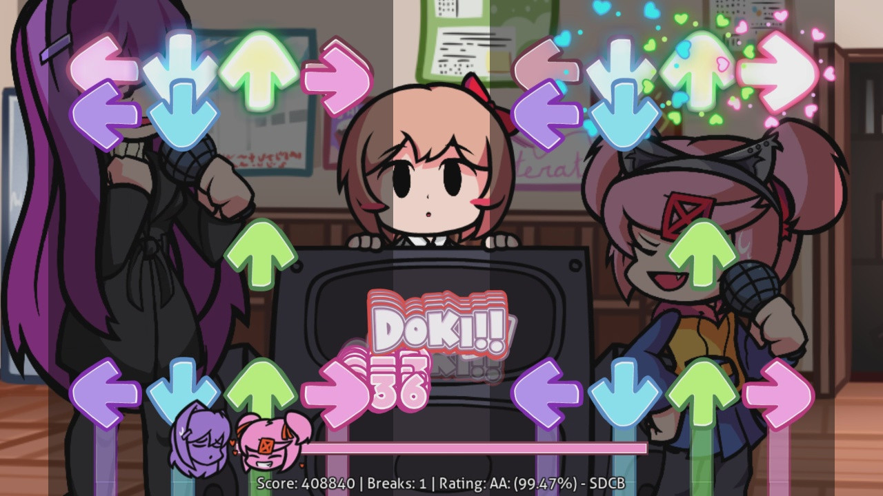 Doki Doki Takeover MANIA! Mod for Friday Night Funkin' | FNF Mods
