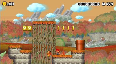 NSMBU Autumn Theme Mod for Super Mario Maker for Nintendo 3DS | SMM3DS Mods