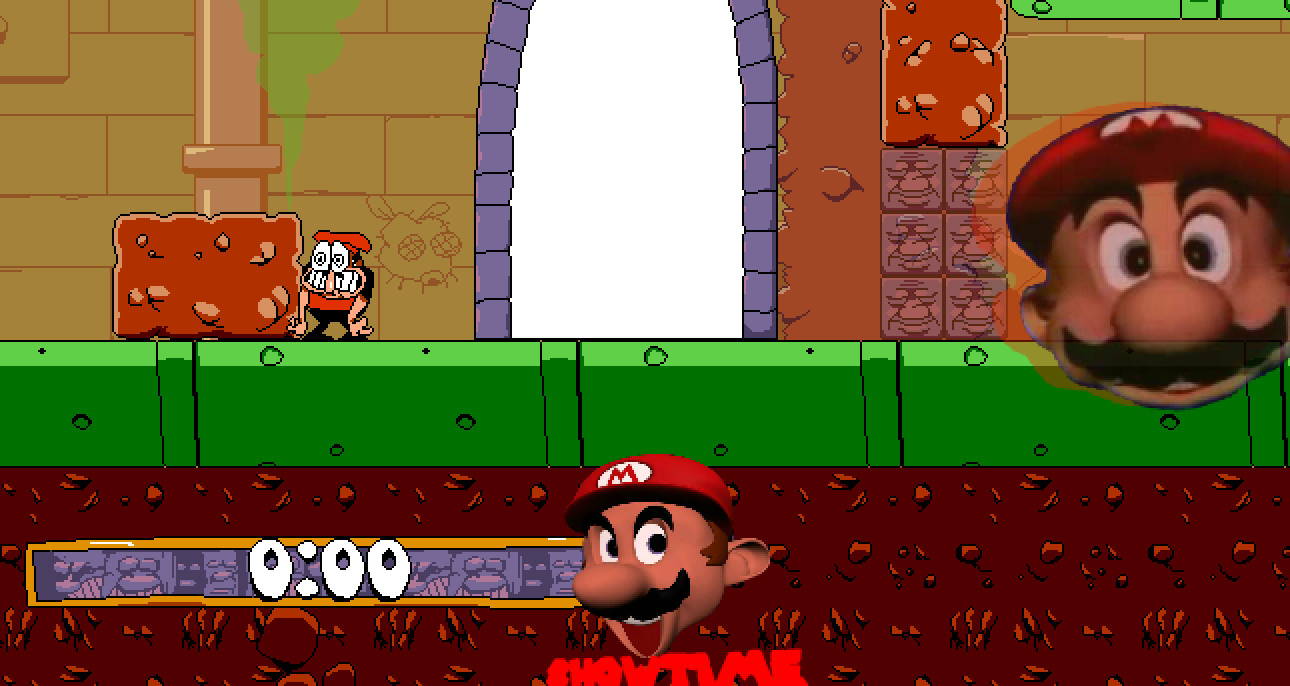 Mario Head over Pizza Face Mod for Pizza Tower | PT Mods