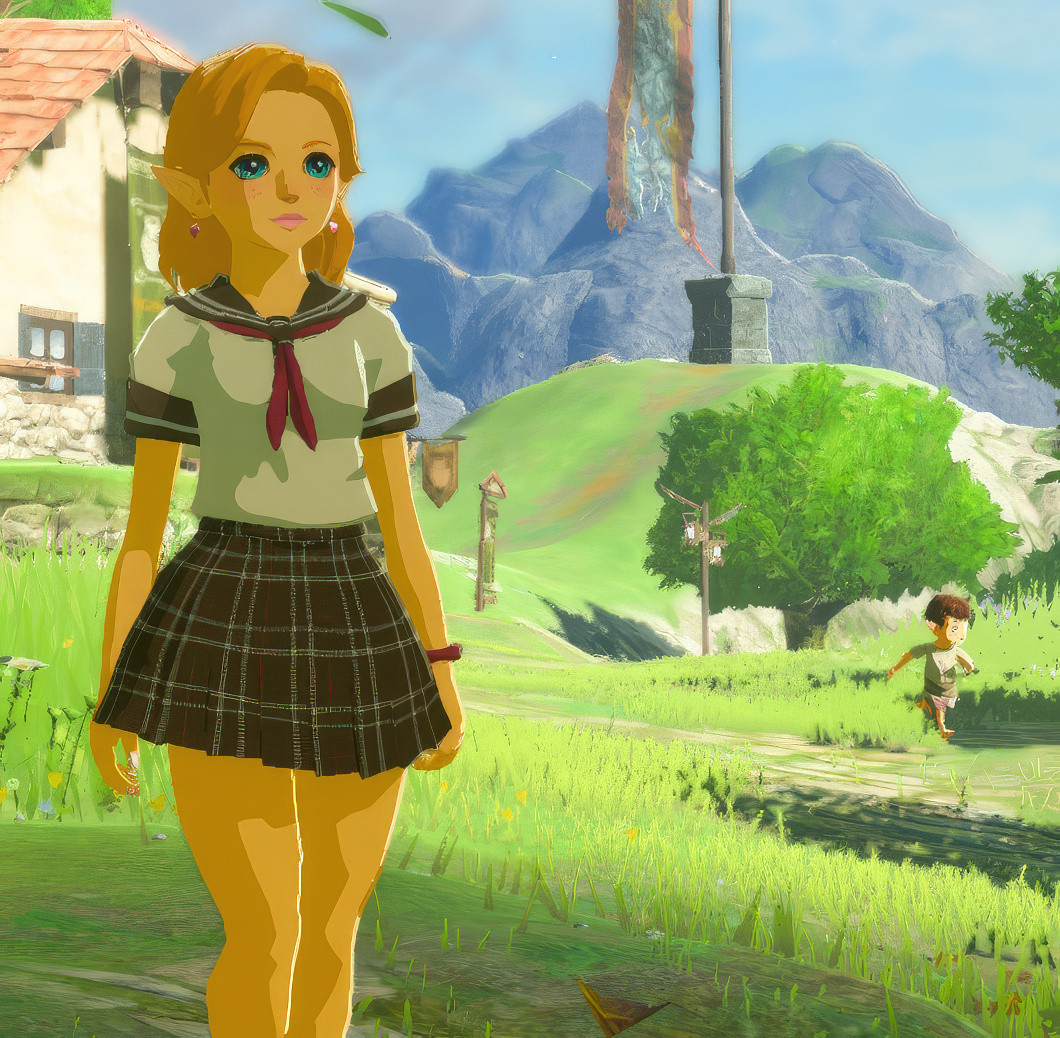 Linkle Old High School Uniform [The Legend of Zelda: Breath of the Wild ...
