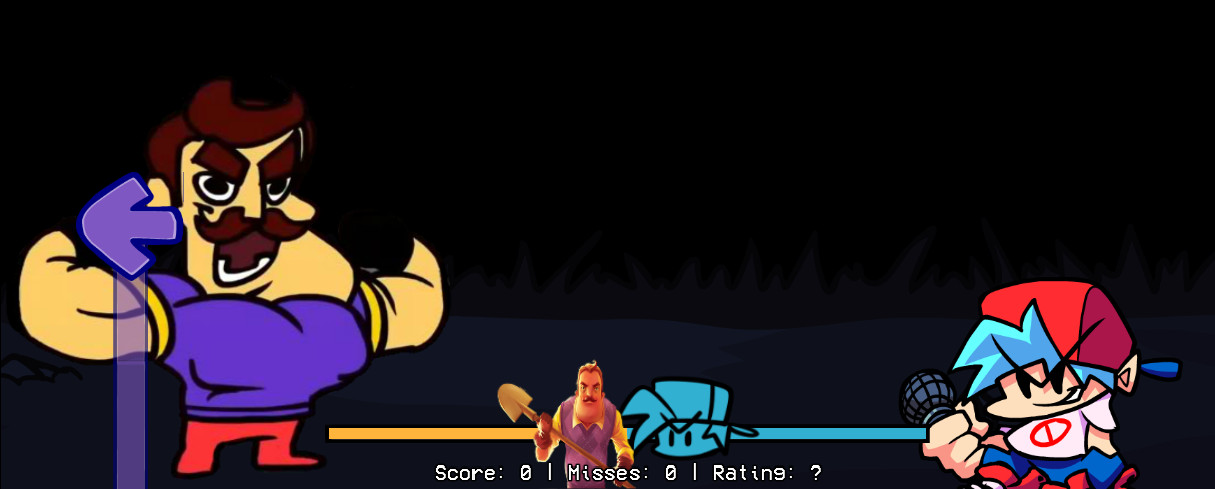 fnf indie cross hello neighbor skin [Friday Night Funkin'] [Mods]