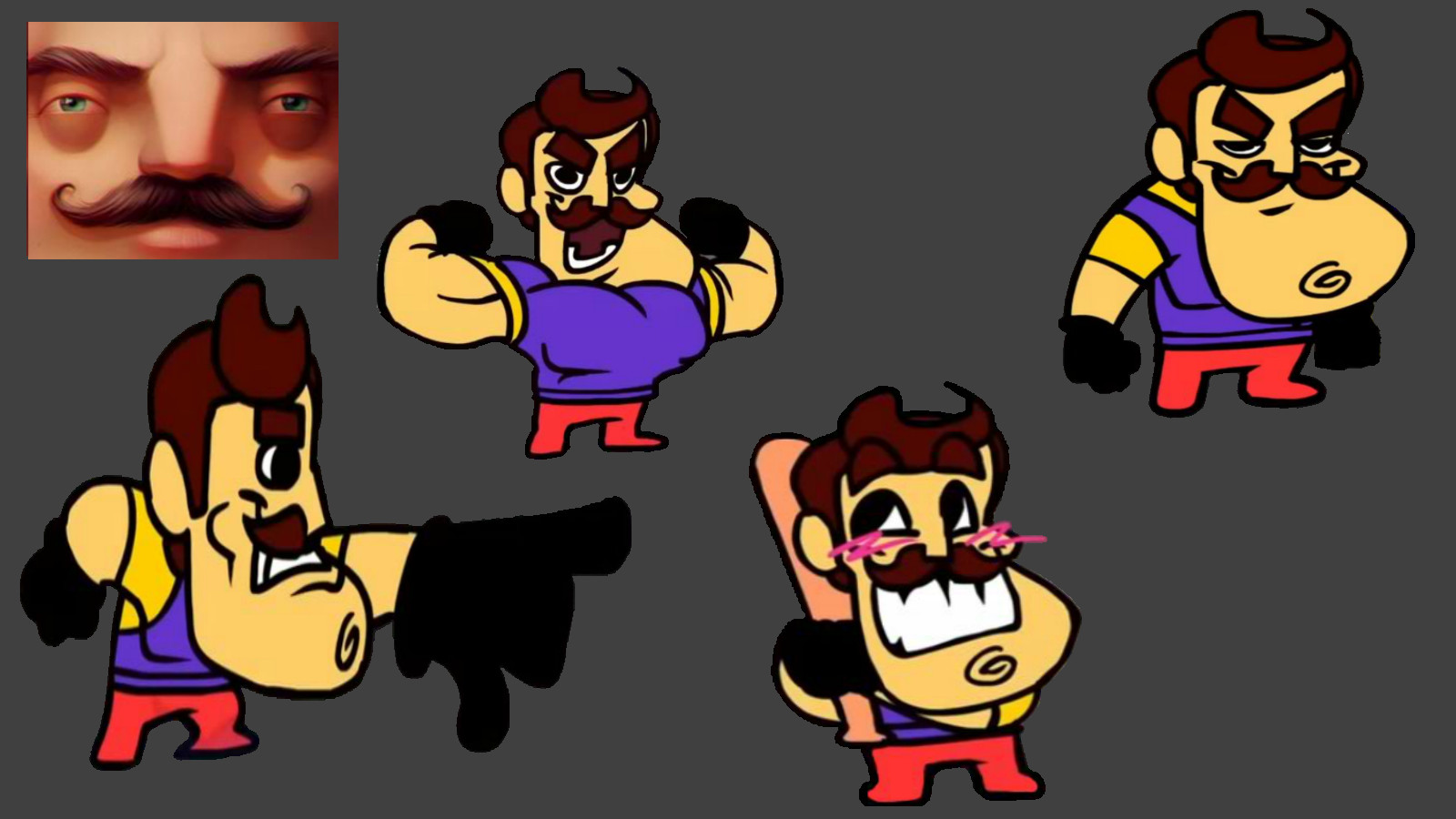 fnf indie cross hello neighbor skin [Friday Night Funkin'] [Mods]