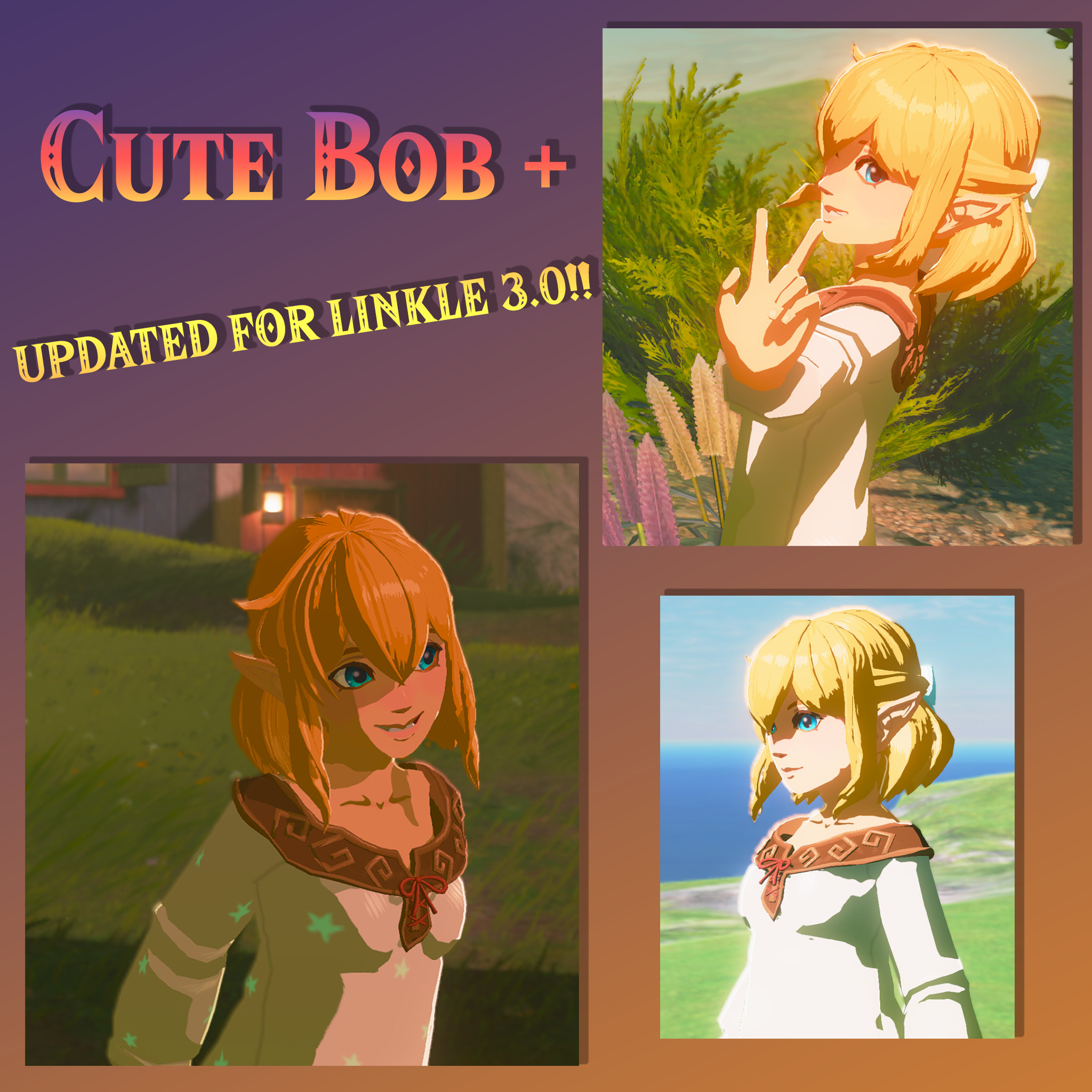 Cute Bob+ (Updated for Linkle 3.0) Mod for The Legend of Zelda: Breath ...