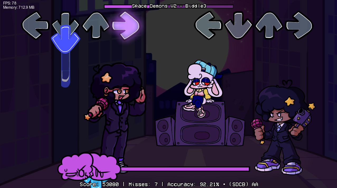 FNFEVER|"SPACE DEMONS V2" (fan mod) Mod for Friday Night Funkin' | FNF Mods