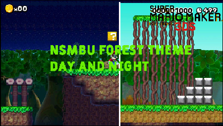 NSMBU Forest Theme Day/Night Mod for Super Mario Maker for Nintendo 3DS ...