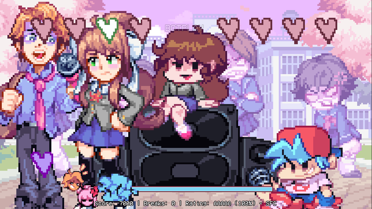 Heart arrows pixel Doki Doki Takeover [Friday Night Funkin'] [Mods]