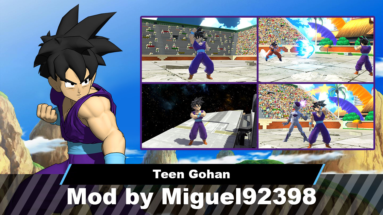 Teen Gohan over Kazuya Mod for Super Smash Bros. Ultimate | SSBU Mods
