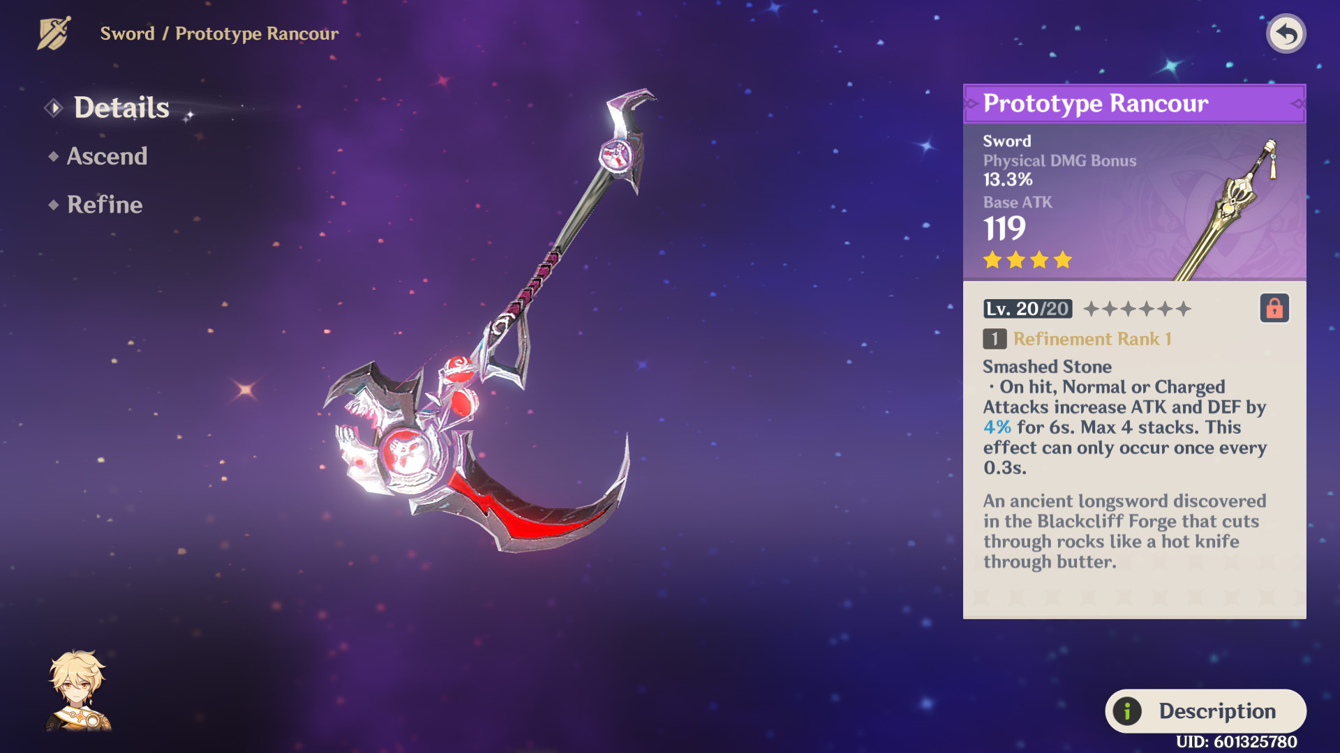 [Prototype Rancour] Short Scythe Mod for Genshin Impact | GI Mods