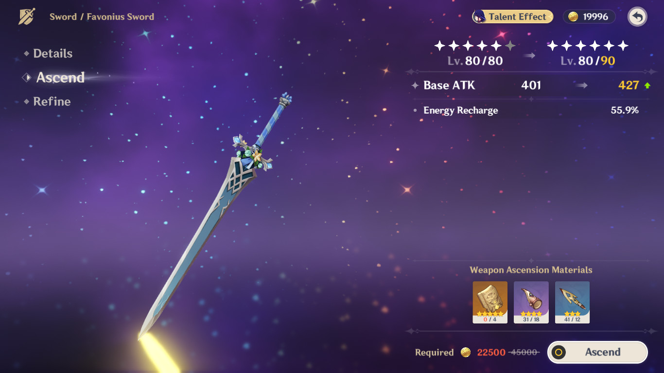 Mailed Flower Sword(Over Fav Sword) Mod for Genshin Impact | GI Mods