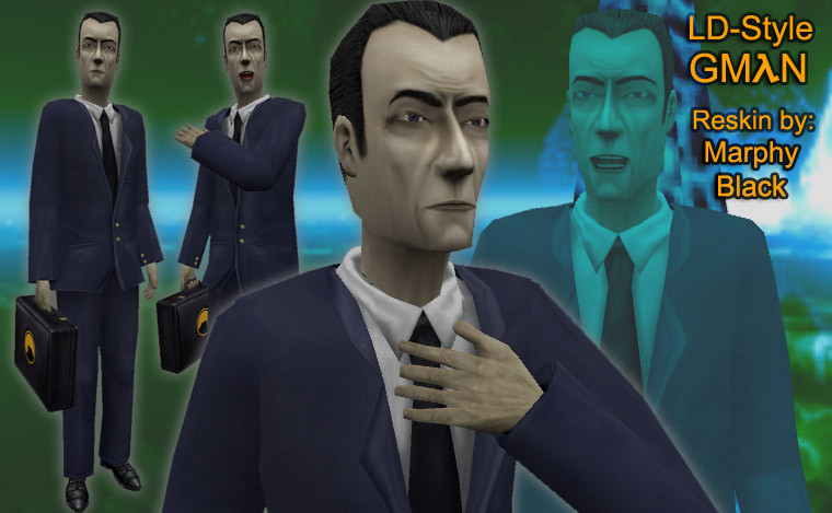 Marphy Black's LD-Style G-Man reskin Mod for Half-Life | HL Mods