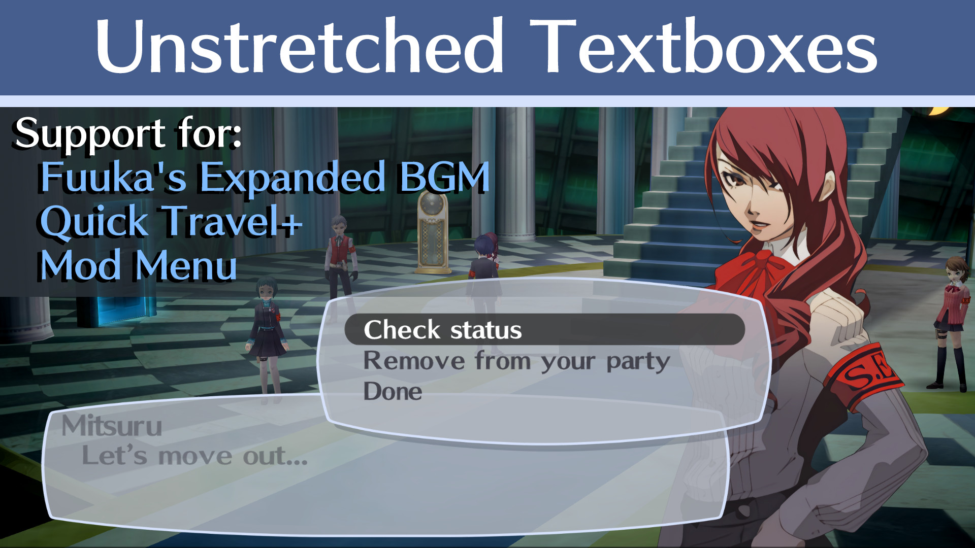 Unstretched Textboxes [Persona 3 FES] [Mods]
