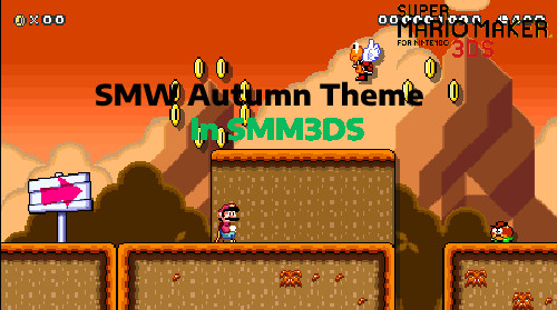 SMW Autumn Theme Mod for Super Mario Maker for Nintendo 3DS | SMM3DS Mods