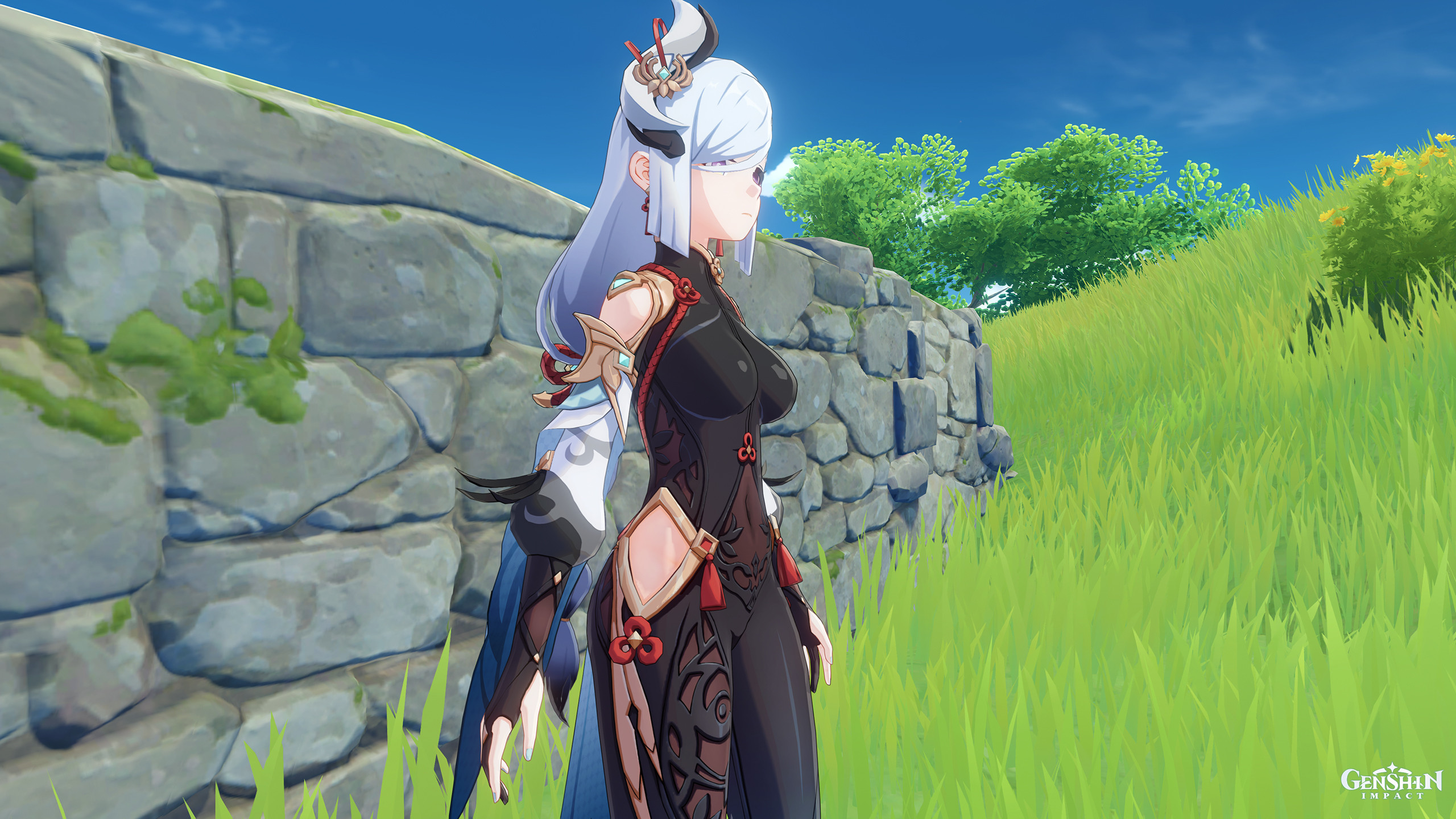 Shenhe No Chest Cloth wBelly Button Lewdlad Collab Mod for Genshin ...