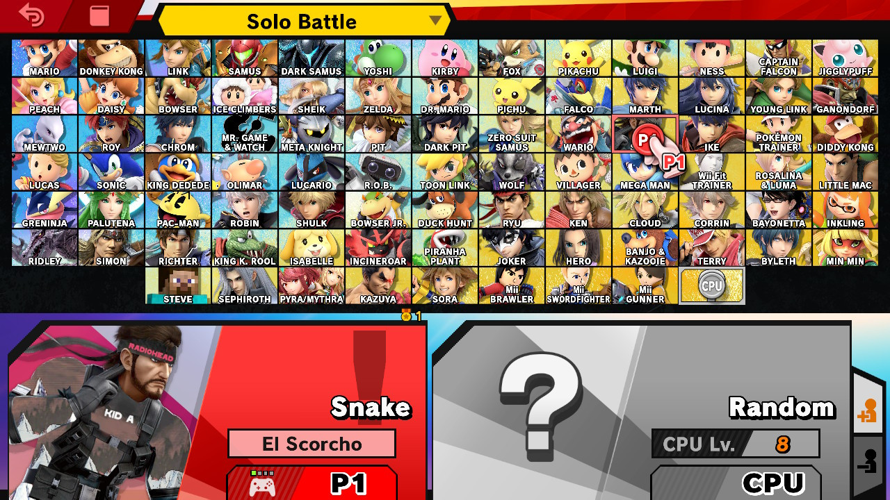 Kid A Snake Mod + Box [Super Smash Bros. Ultimate] [Mods]