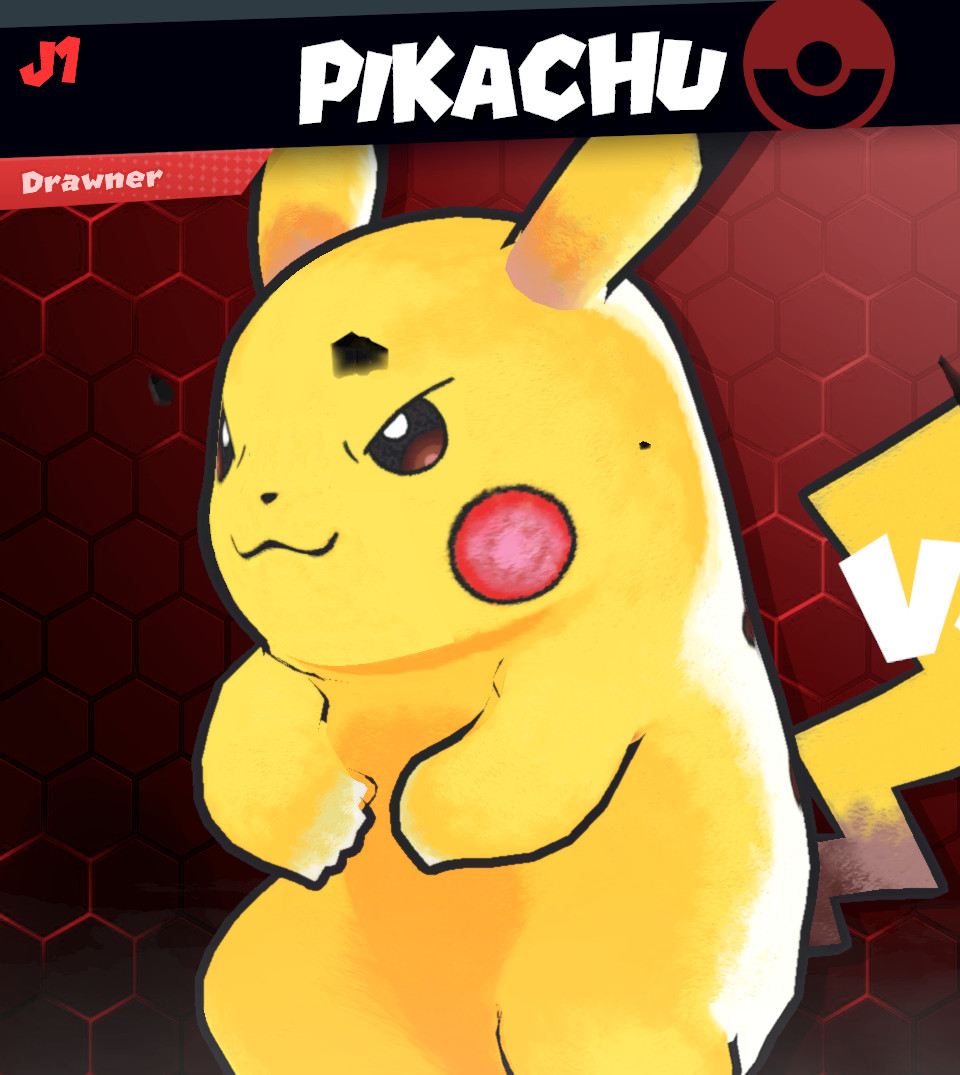 Ken Sugimori Pikachu UI Mod for Super Smash Bros. Ultimate | SSBU Mods