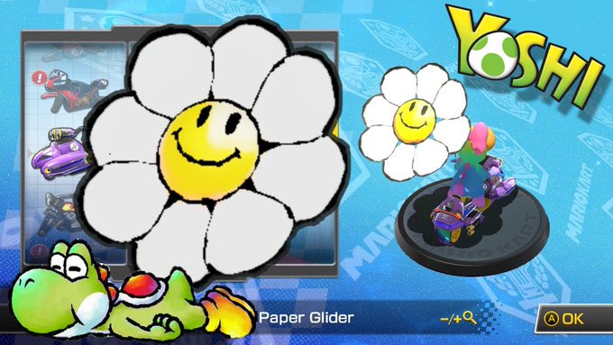 Yoshi's Island Flower Glider Mod for Mario Kart 8 Deluxe | MK8D Mods