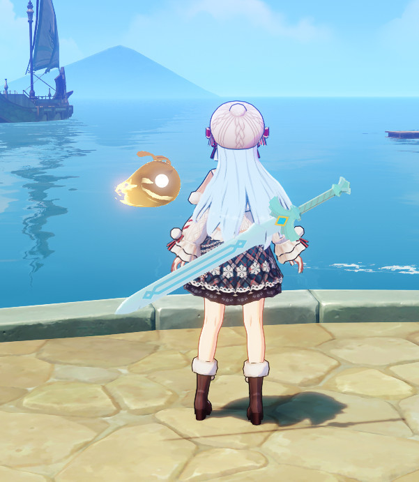 BotW Goddess Sword over Harbinger of Dawn Mod for Genshin Impact | GI Mods