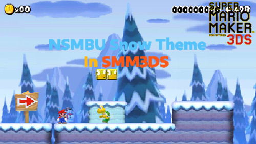 NSMBU Snow Theme Mod for Super Mario Maker for Nintendo 3DS | SMM3DS Mods