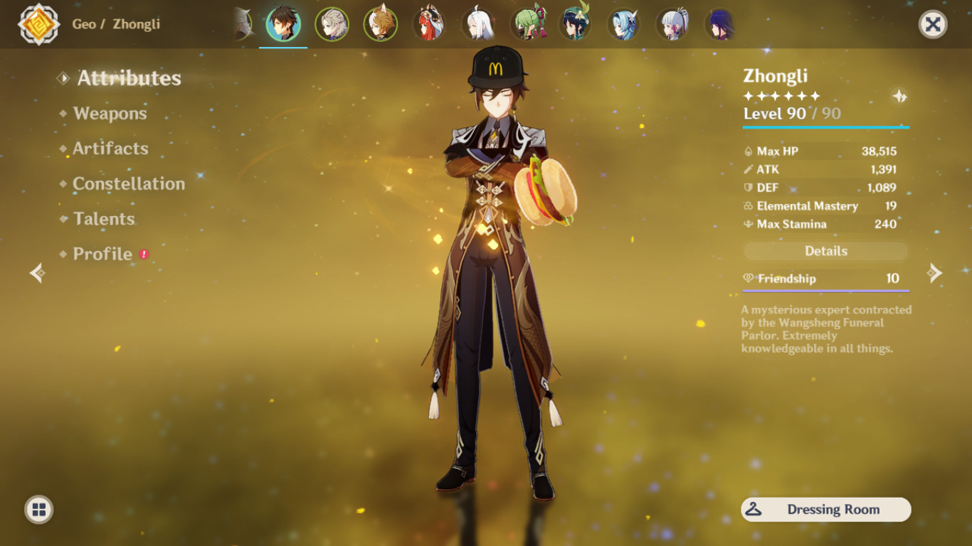 McDonald's Zhongli Mod for Genshin Impact | GI Mods