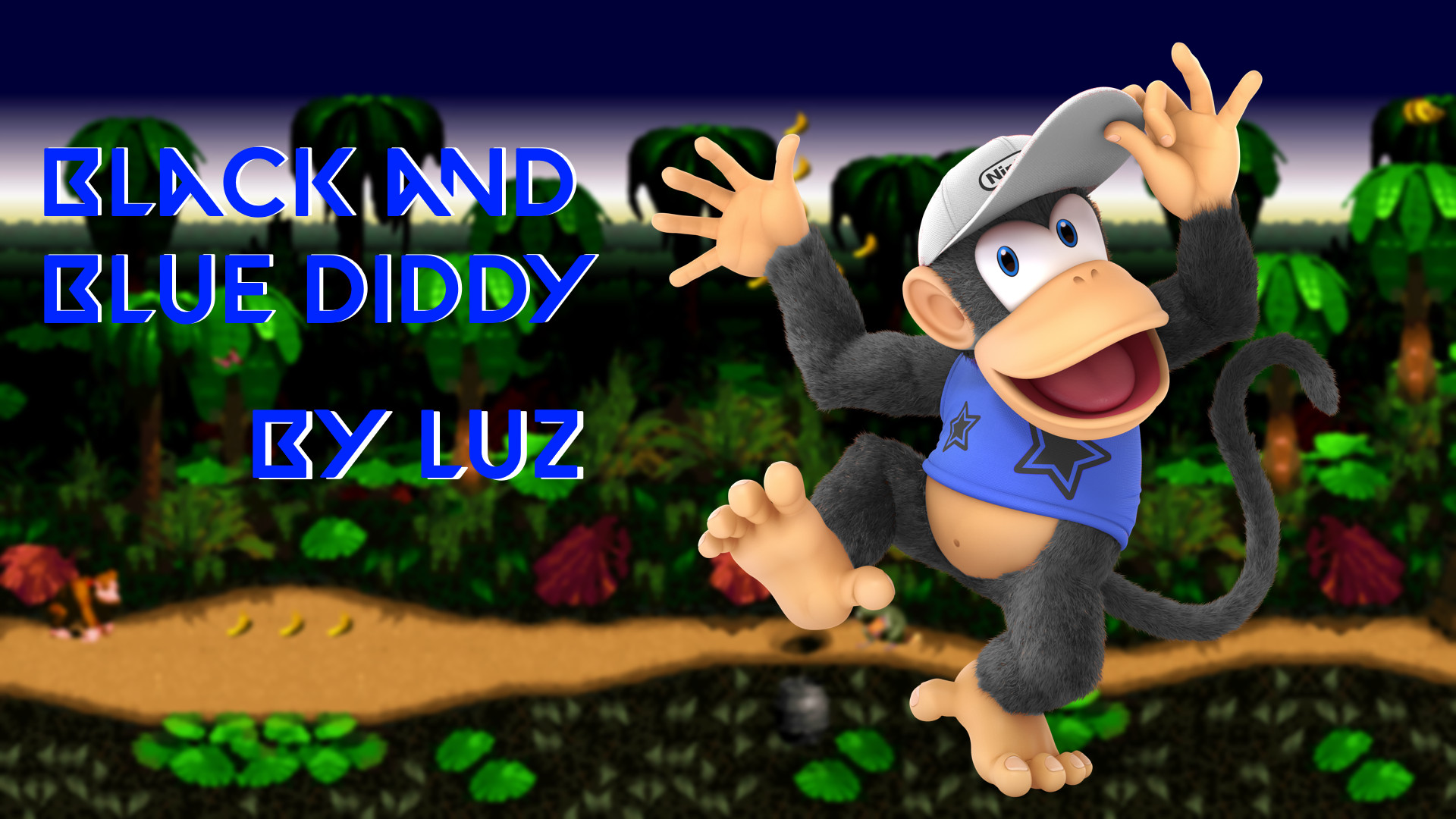 Black and Blue Diddy Mod for Super Smash Bros. Ultimate | SSBU Mods