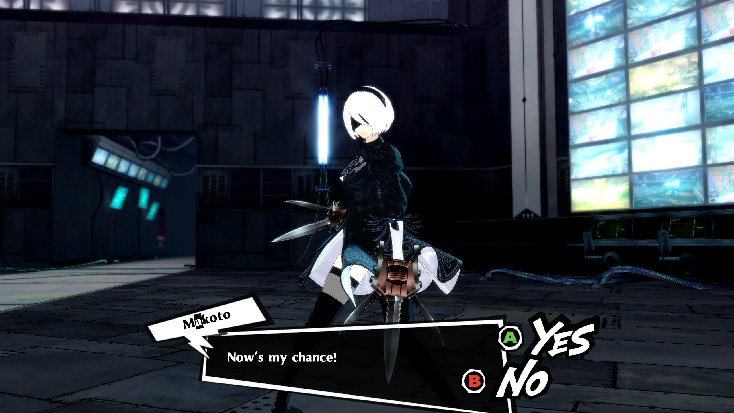 2B outfit for Makoto Mod for Persona 5 Royal (PC) | P5R (PC) Mods