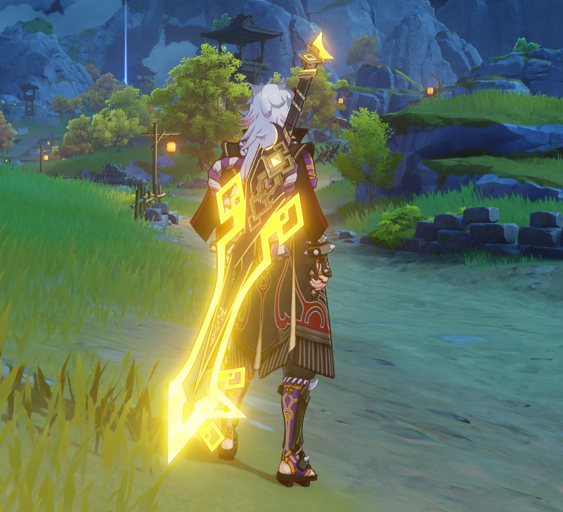 Morax "Keyblade" over WhiteBlind Mod for Genshin Impact | GI Mods