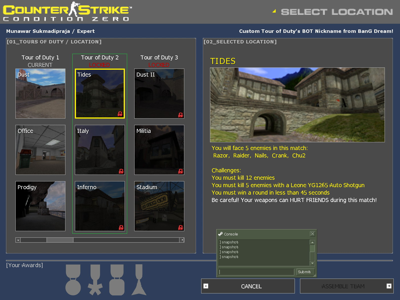 Custom Tour of Duty's BOT Nickname from BanG Dream [Counter-Strike ...