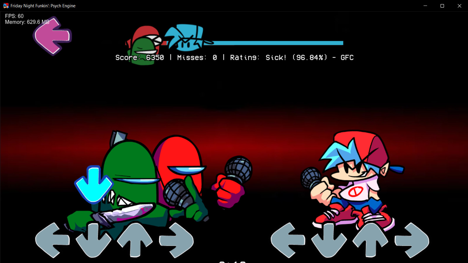 Defeat but red and green sing it Mod for Friday Night Funkin' | FNF Mods