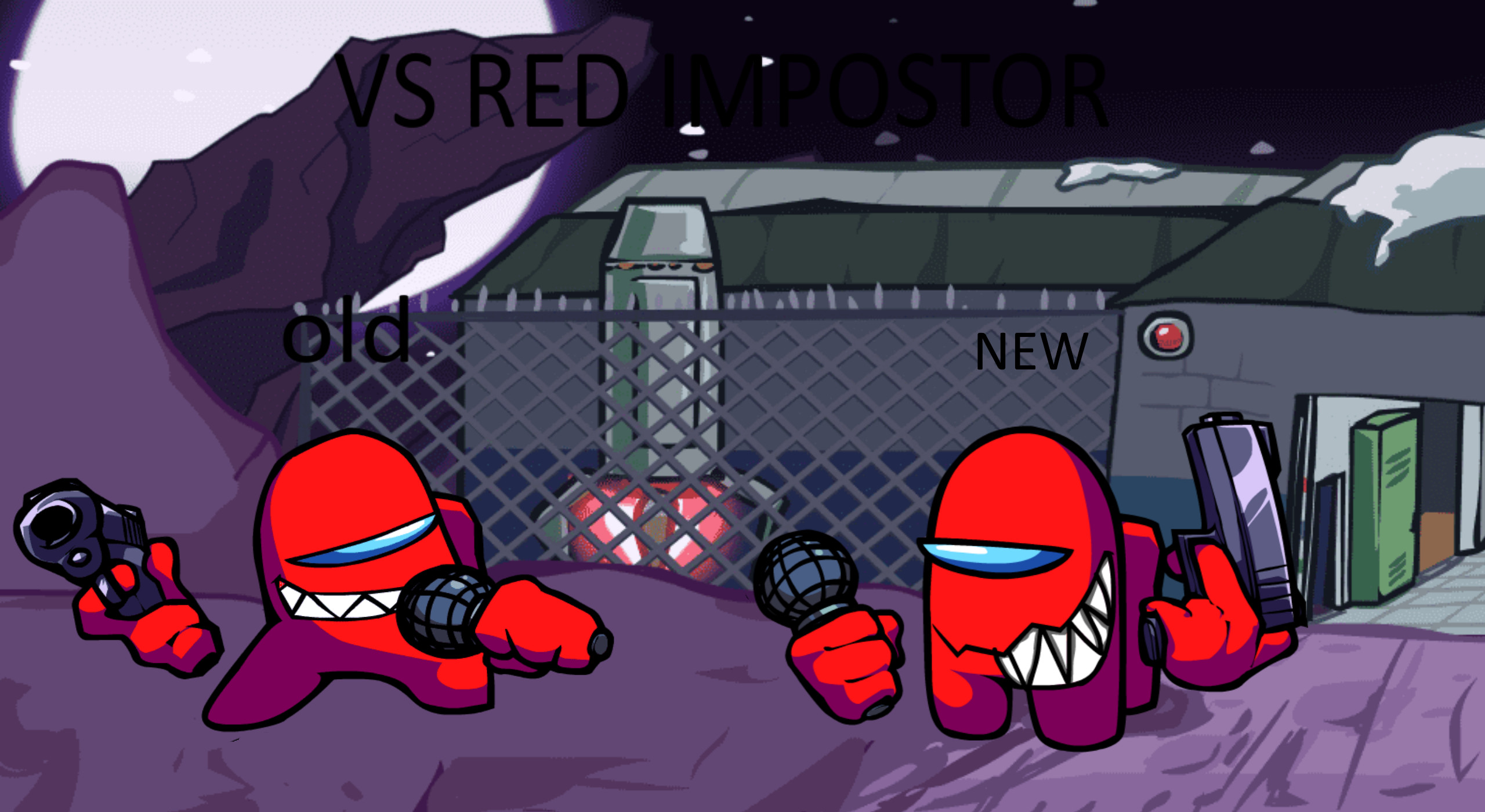 V.S RED IMPOSTOR V4 OLD VS NEW Mod for Friday Night Funkin' | FNF Mods