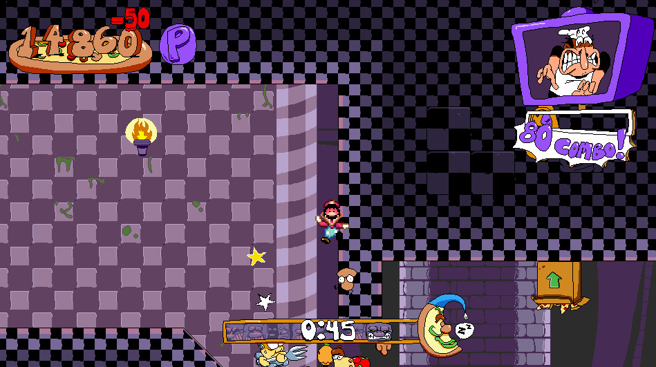 SMW's Mario In Pizza Tower BU Mod for Pizza Tower | PT Mods