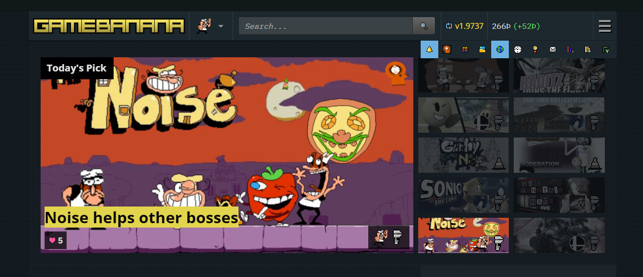 Noise helps other bosses Mod for Pizza Tower | PT Mods