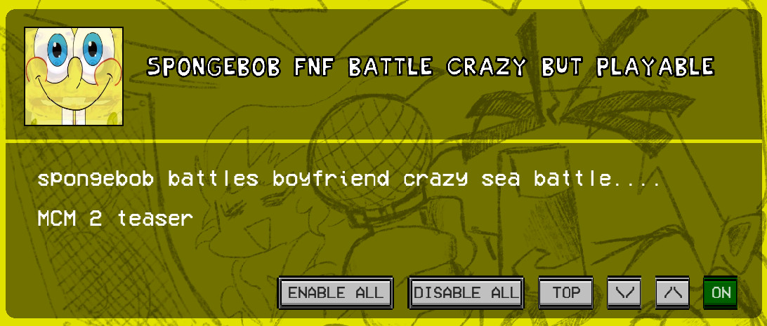 Spongebob FNF Battle Crazy But Is Playable. Mod for Friday Night Funkin ...