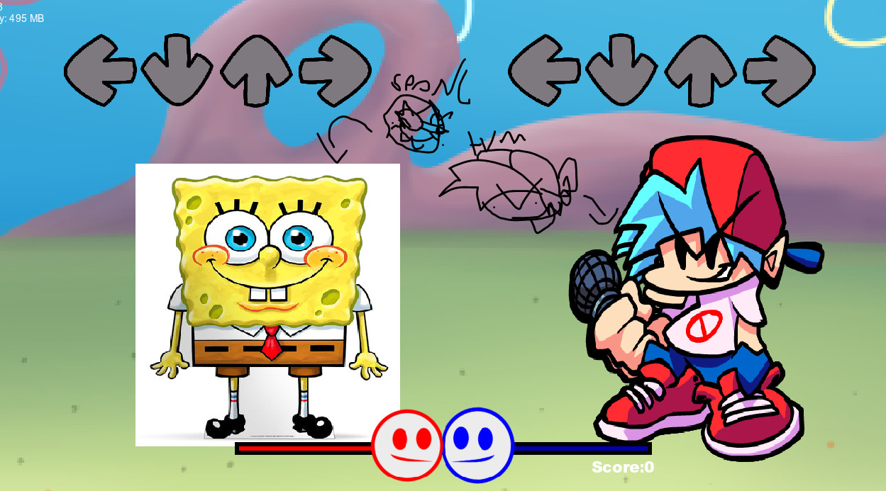 Spongebob FNF Battle Crazy But Is Playable. Mod for Friday Night Funkin' | FNF Mods