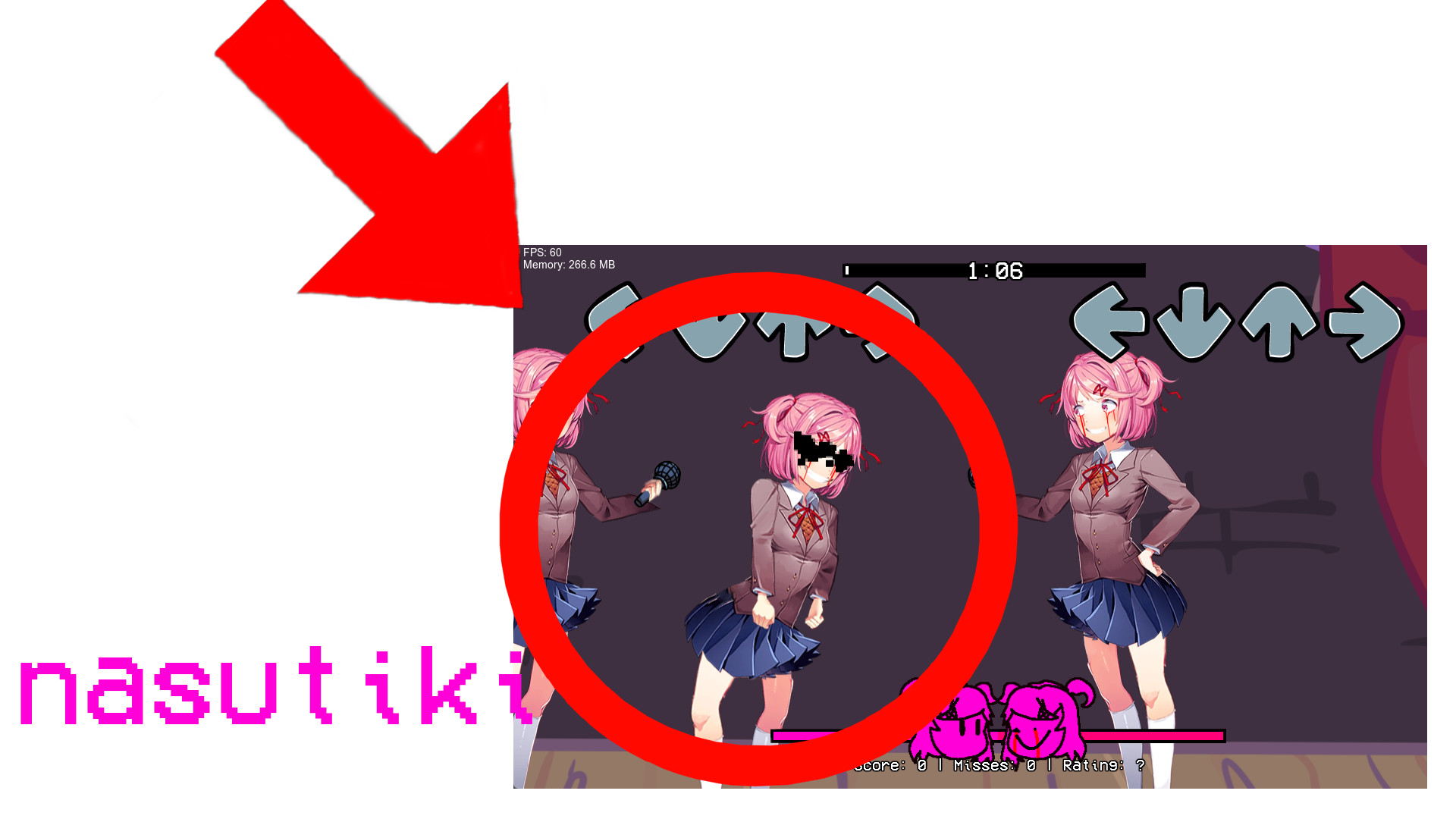 Natsuki.PNG Reanimated/Vs. Natsuki Reanimated Mod for Friday Night Funkin' | FNF Mods