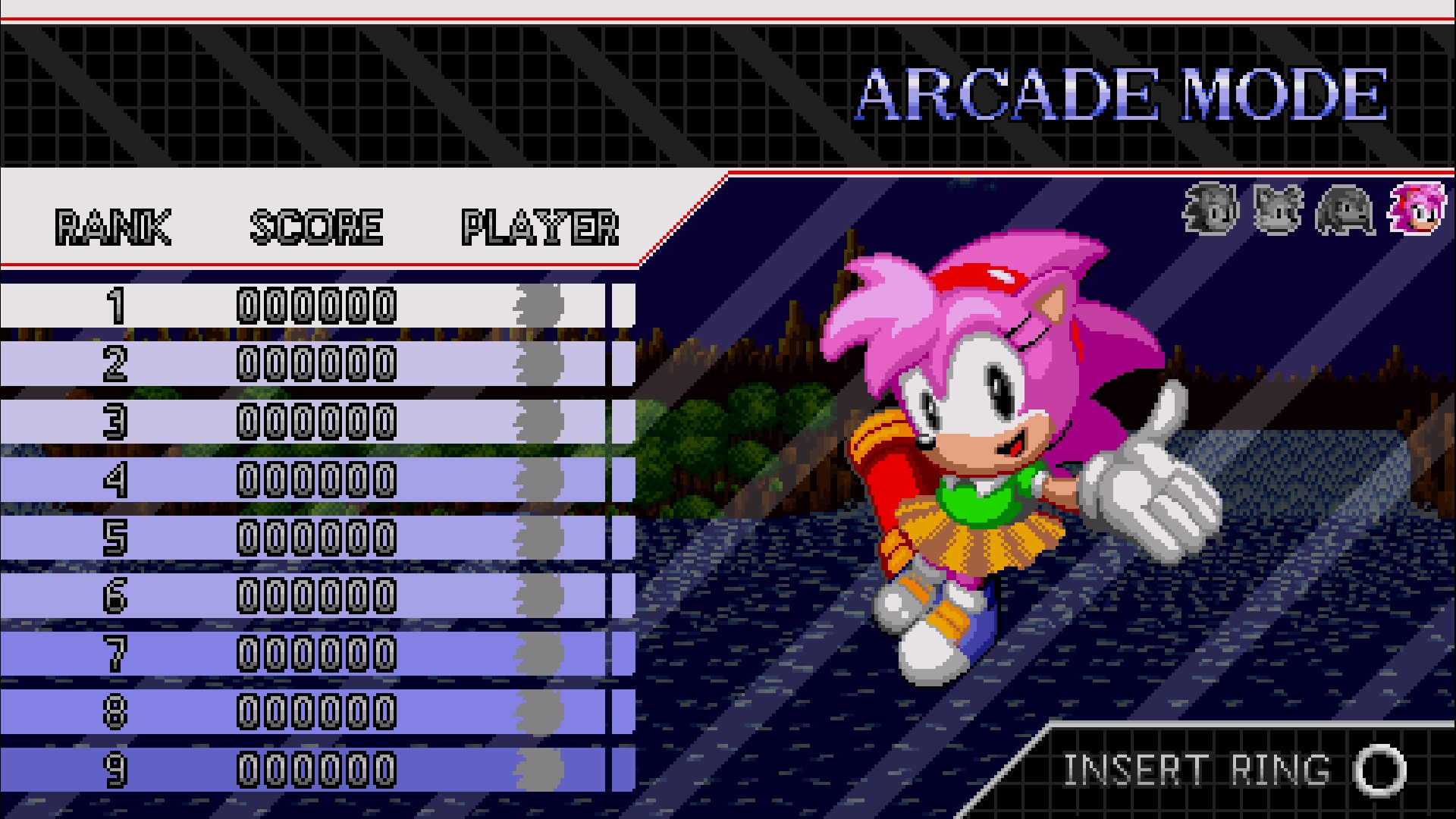 Amy - Menu Redesign Mod for Sonic the Hedgehog Forever | S1F Mods