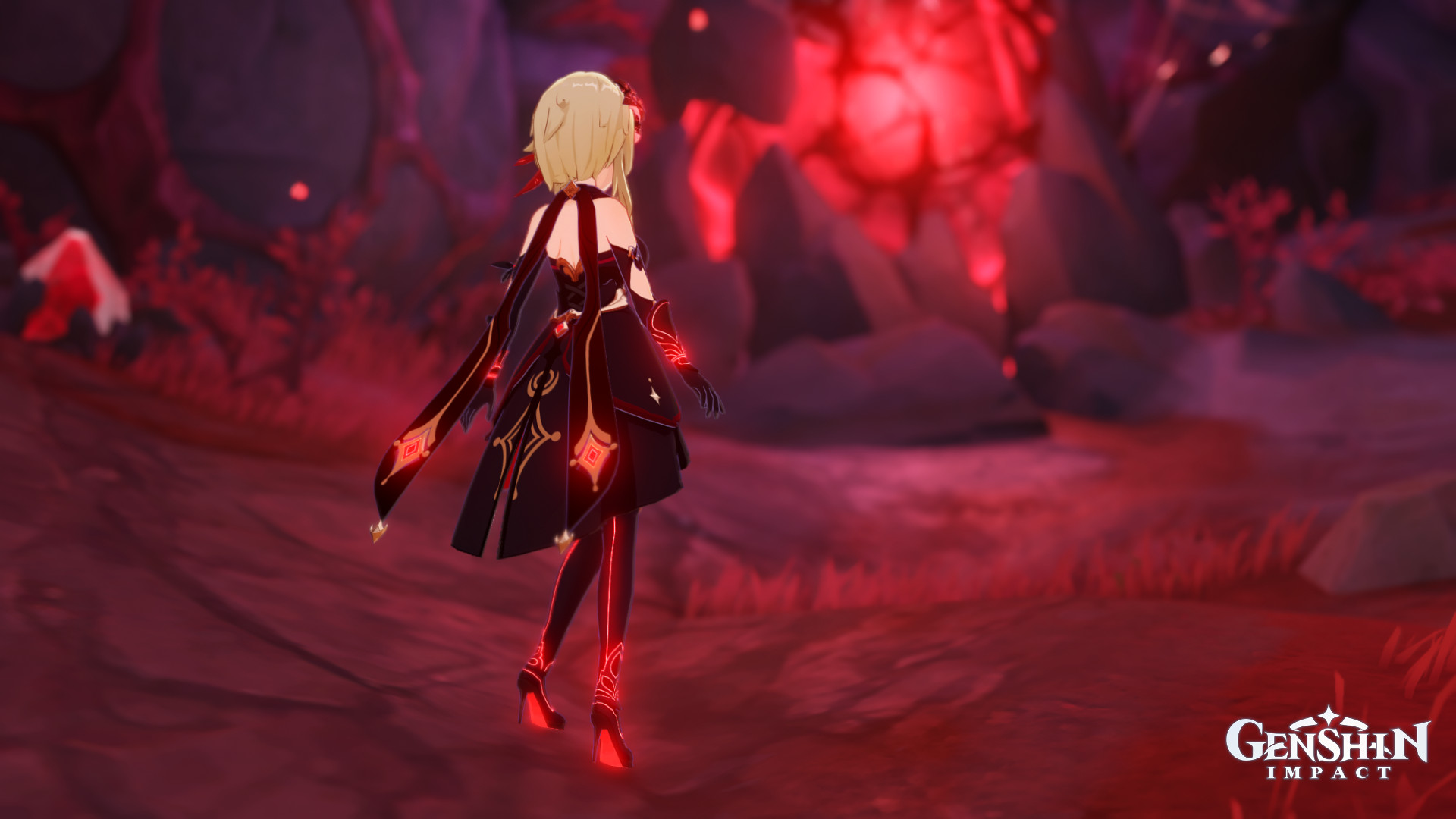 Red Neon Lumine Pack Mod for Genshin Impact | GI Mods