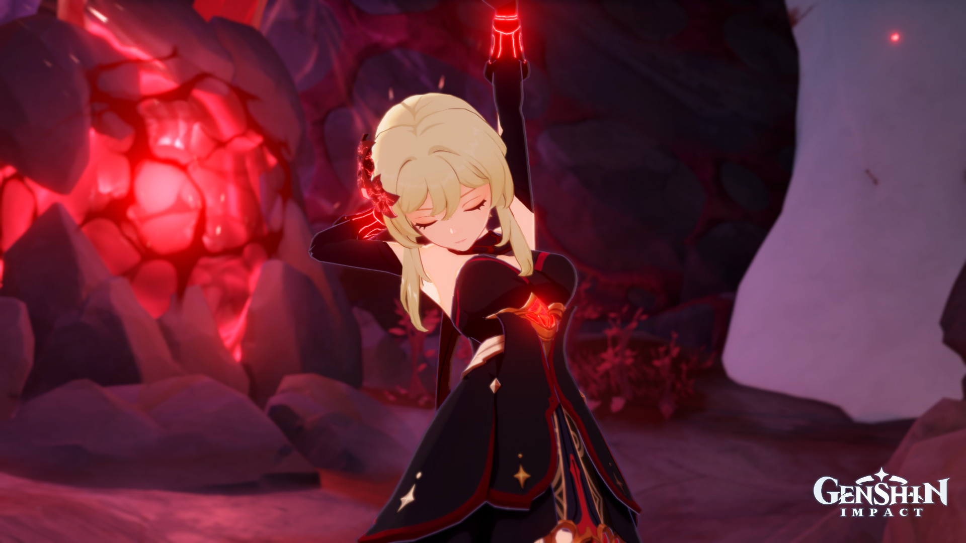 Red Neon Lumine Pack Mod for Genshin Impact | GI Mods