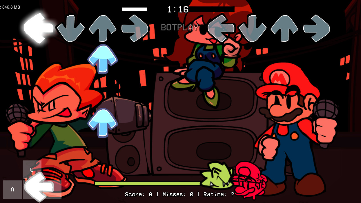 Mario Over Boyfriend Mod for Friday Night Funkin' | FNF Mods