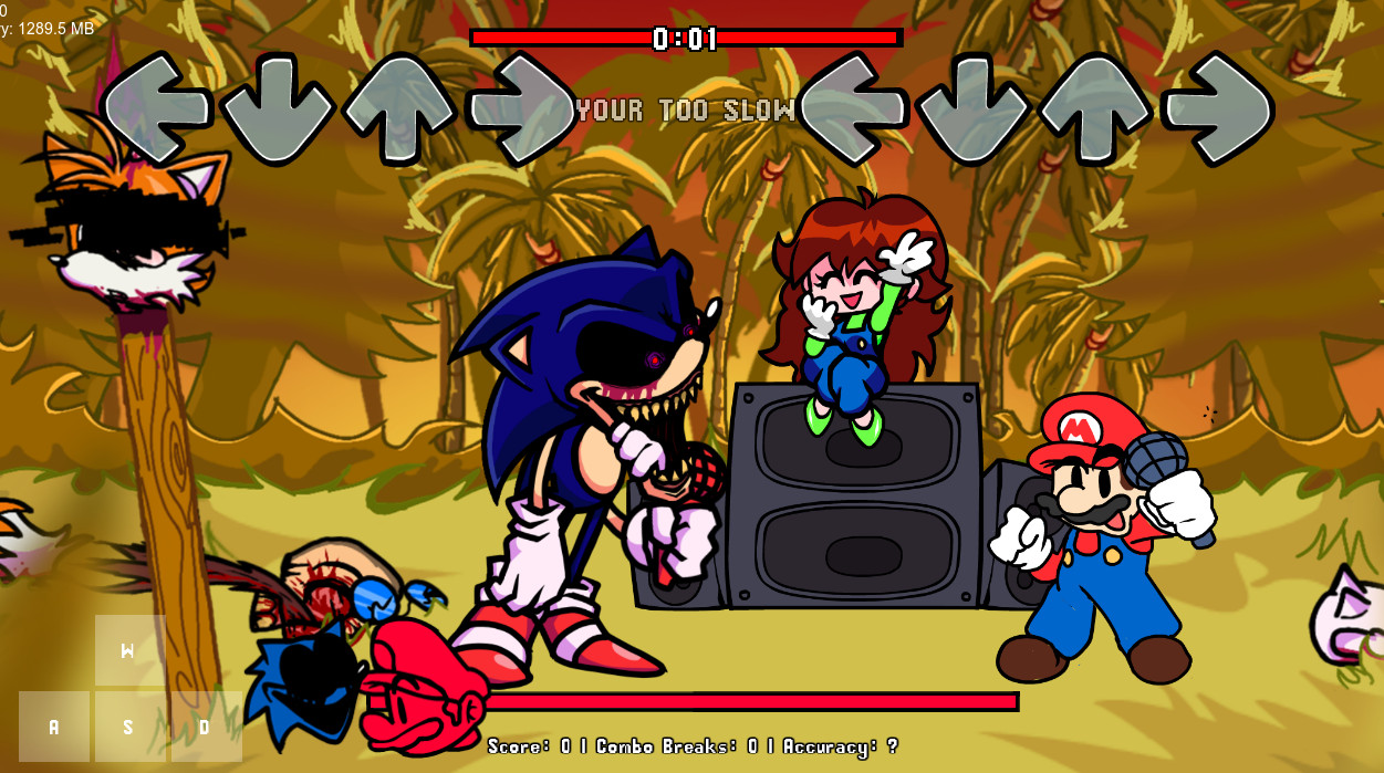 Mario Over Boyfriend Mod for Friday Night Funkin' | FNF Mods