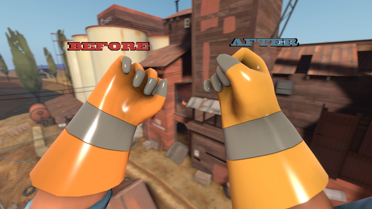 Team-Colored Engineer Gloves Mod for Team Fortress 2 | TF2 Mods