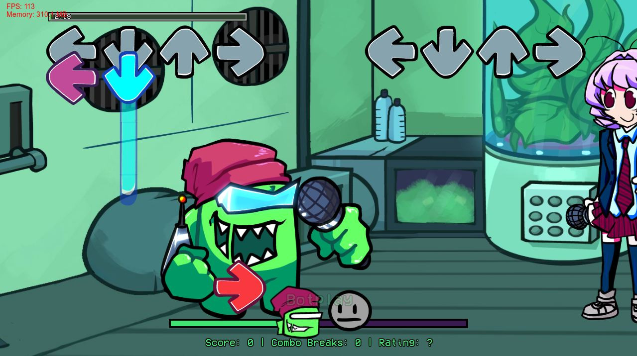 Sing with NajimiV2(Frozen) Mod for Friday Night Funkin' | FNF Mods