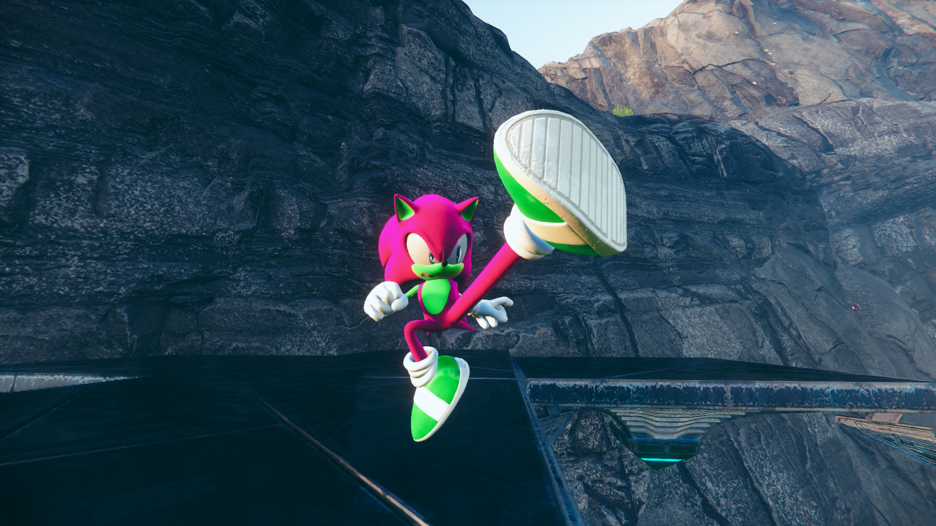 pink and green sonic Mod for Sonic Frontiers | Frontiers Mods
