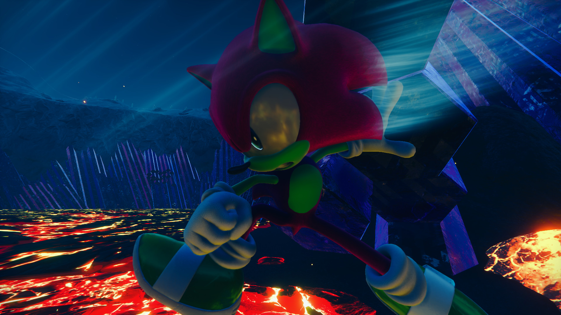 pink and green sonic Mod for Sonic Frontiers | Frontiers Mods