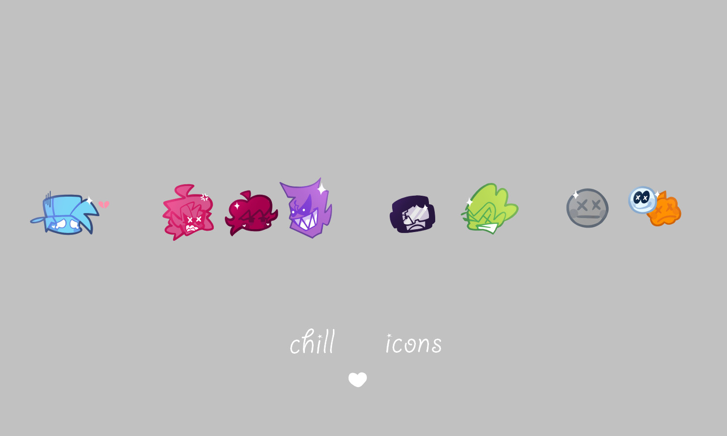 blu's chill icons! Mod for Friday Night Funkin' | FNF Mods